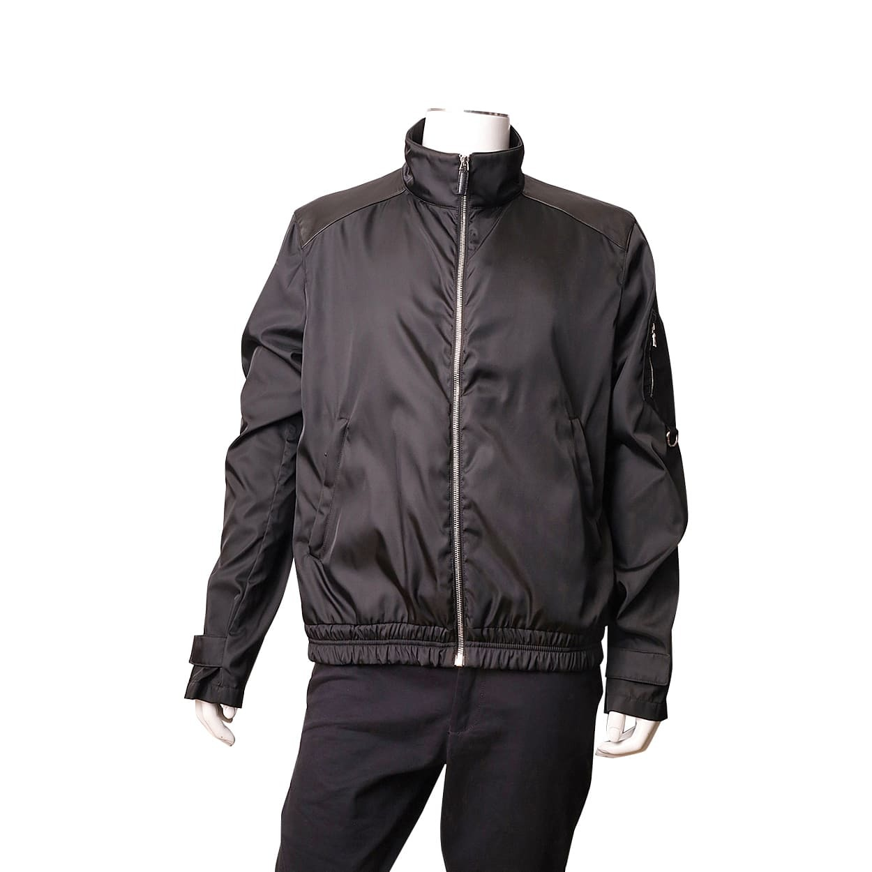 PRADA Polyamide/Leather Jacket Black | Luxity