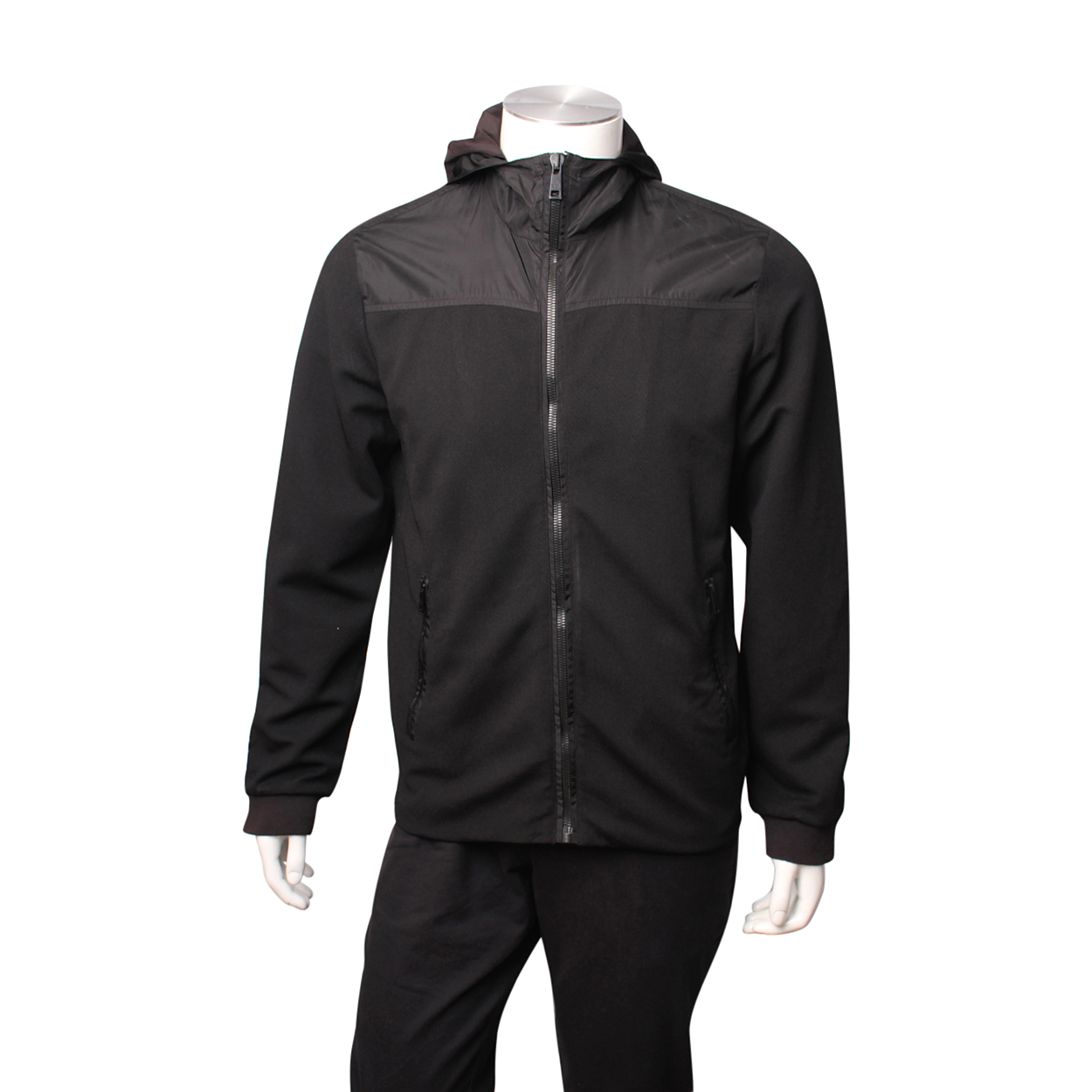 PRADA Vintage Mixed Material Jacket Black | Luxity