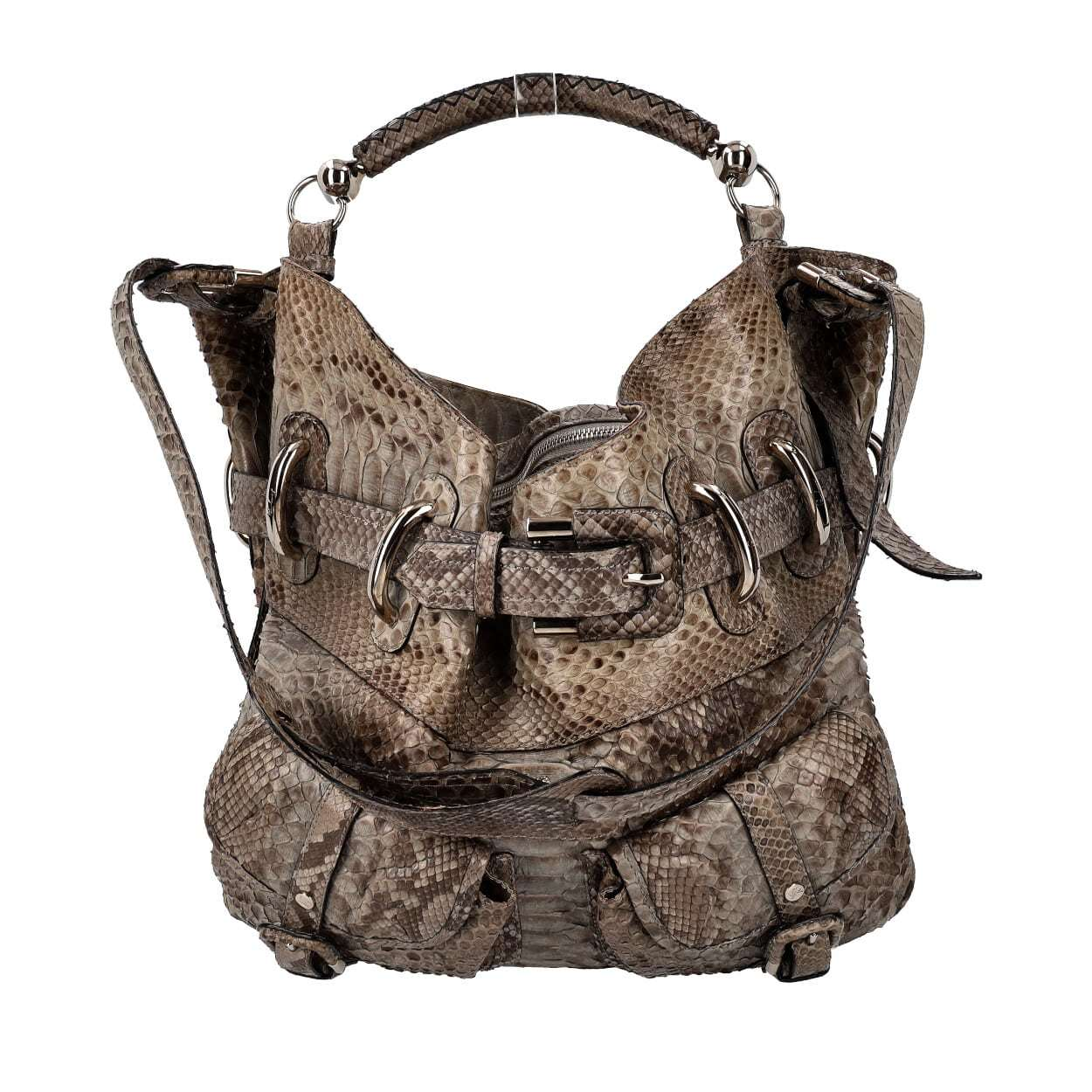 BURBERRY Python Front Pocket Bag Beige | Luxity