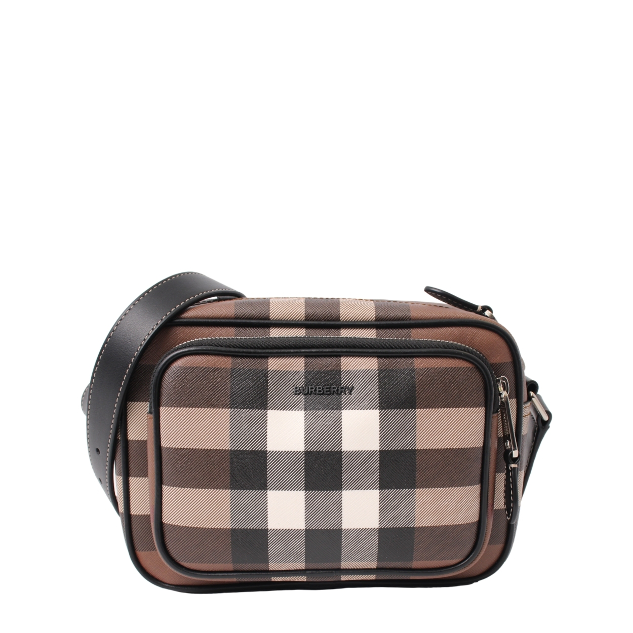 BURBERRY Canvas Check Paddy Crossbody Bag Charcoal | Luxity