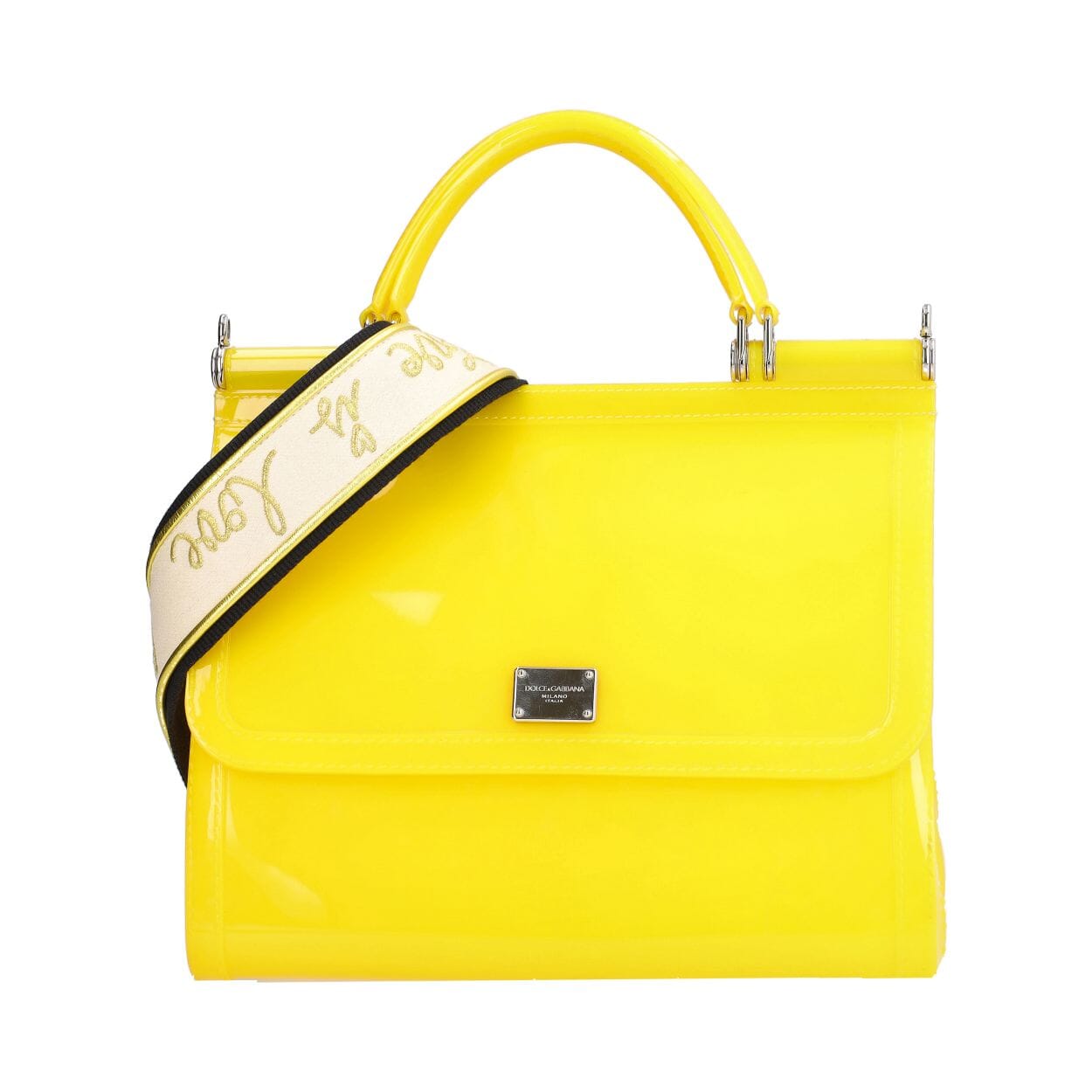 DOLCE & GABBANA Pvc Miss Sicily Bag Yellow | Luxity