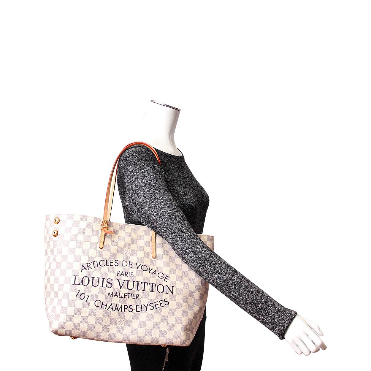LOUIS VUITTON Damier Azur Cabas Articles De Voyage MM | Luxity LOUIS VUITTON Damier Azur Cabas Articles De Voyage MM | Luxity