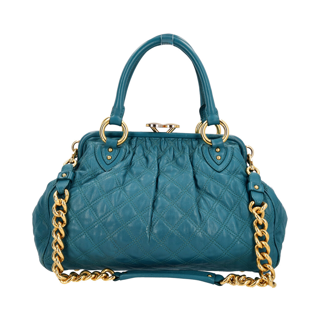 MARC JACOBS Leather The Stam Bag Blue | Luxity