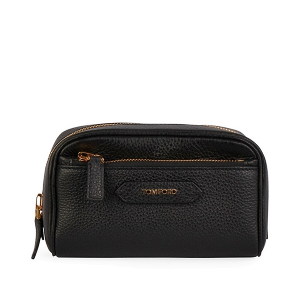 TOM FORD Leather Dopp Toiletry Kit Black - New | Luxity