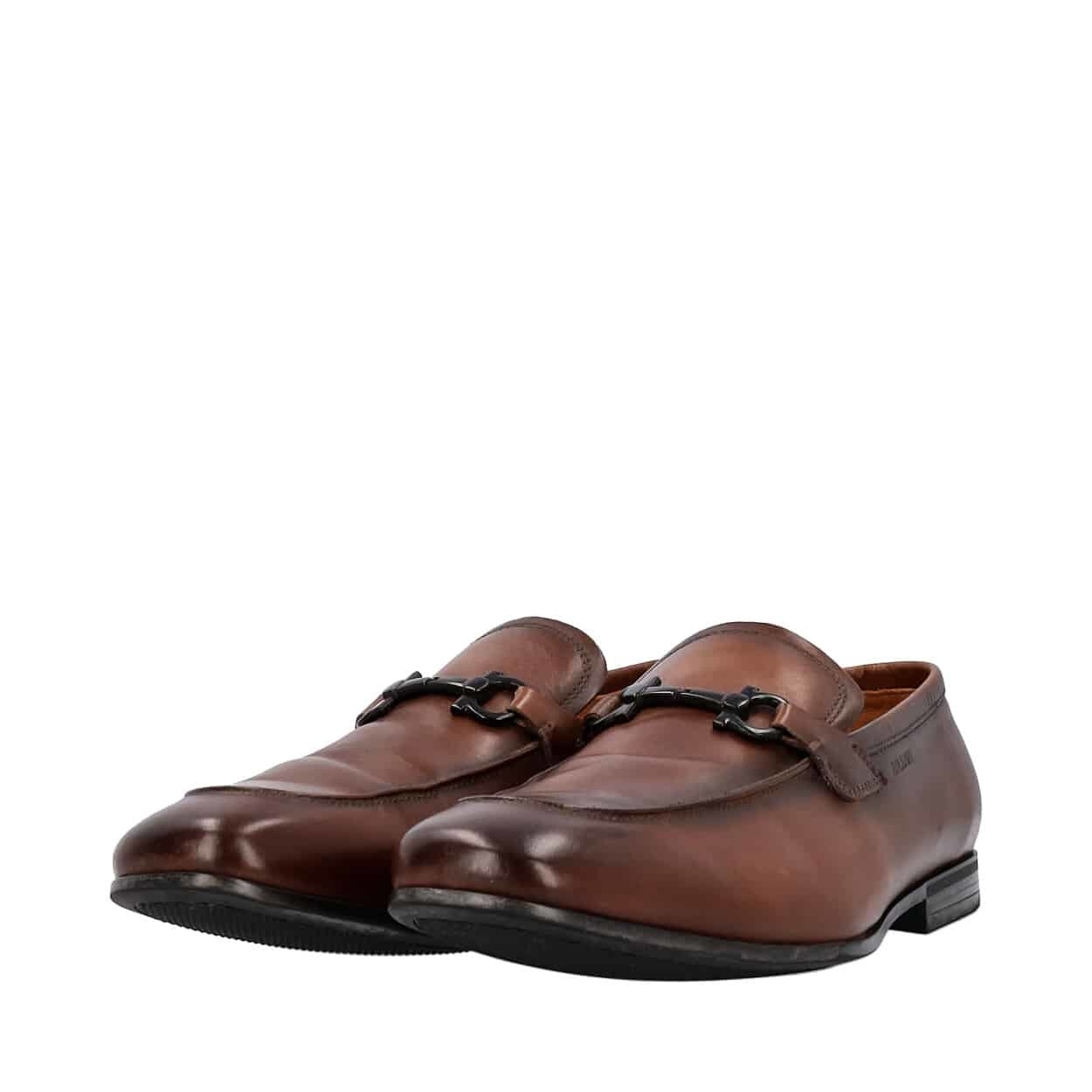 BALMAIN Leather Loafers Brown | Luxity