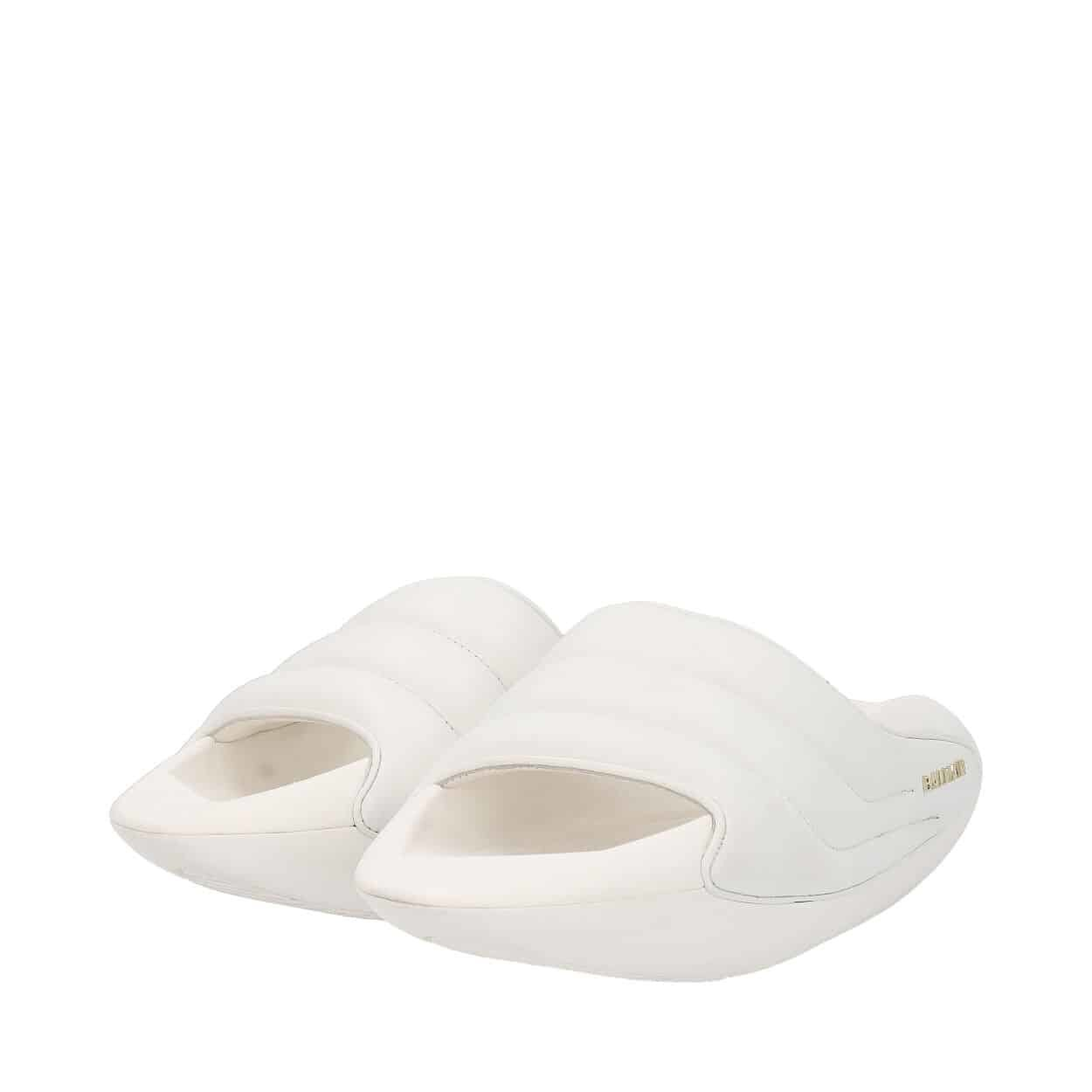 BALMAIN Leather B-IT Slides White | Luxity