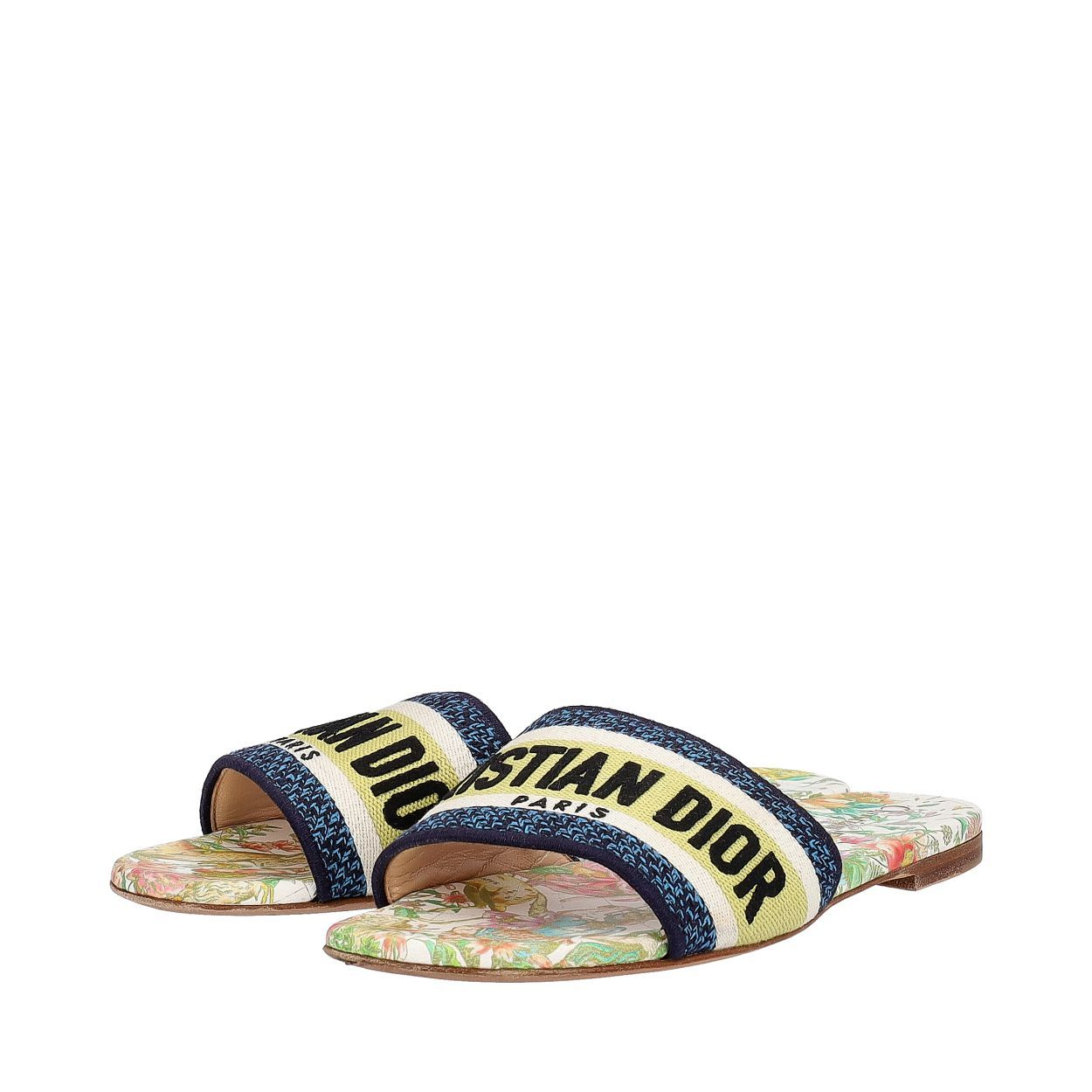 CHRISTIAN DIOR Embroidered Dway Slides Multicolour | Luxity
