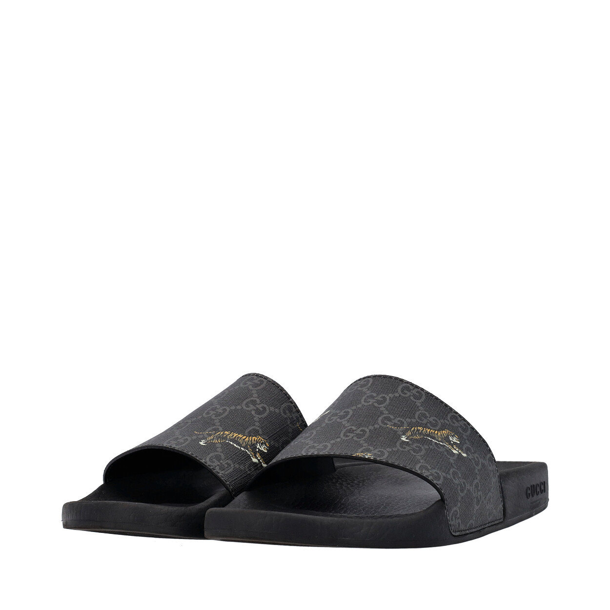 GUCCI Supreme Tiger Slides Black | Luxity