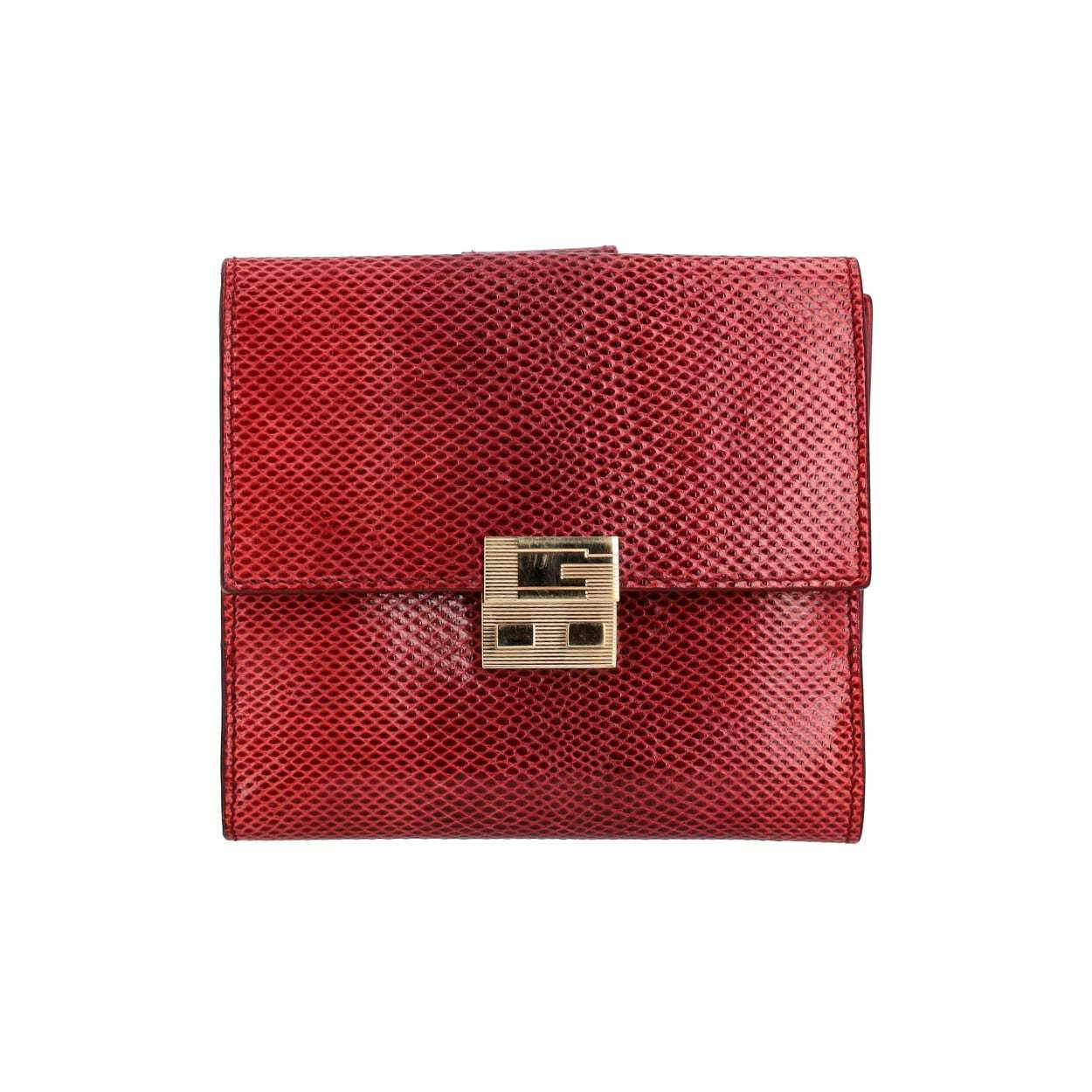 GUCCI Vintage Snakeskin Wallet Red | Luxity